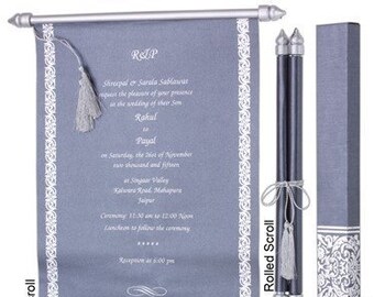 Scroll Wedding Invitationscroll Invitationengagement - Etsy