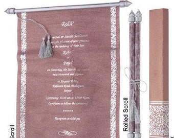 Scroll wedding programs | Etsy