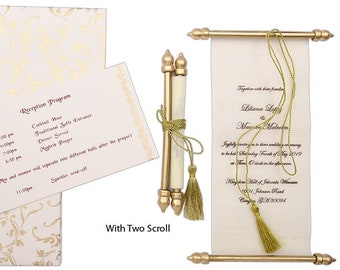 Scroll Cards Wedding Invitations Anniversary Party Invitations Sweet 16th Birthday Scroll ...