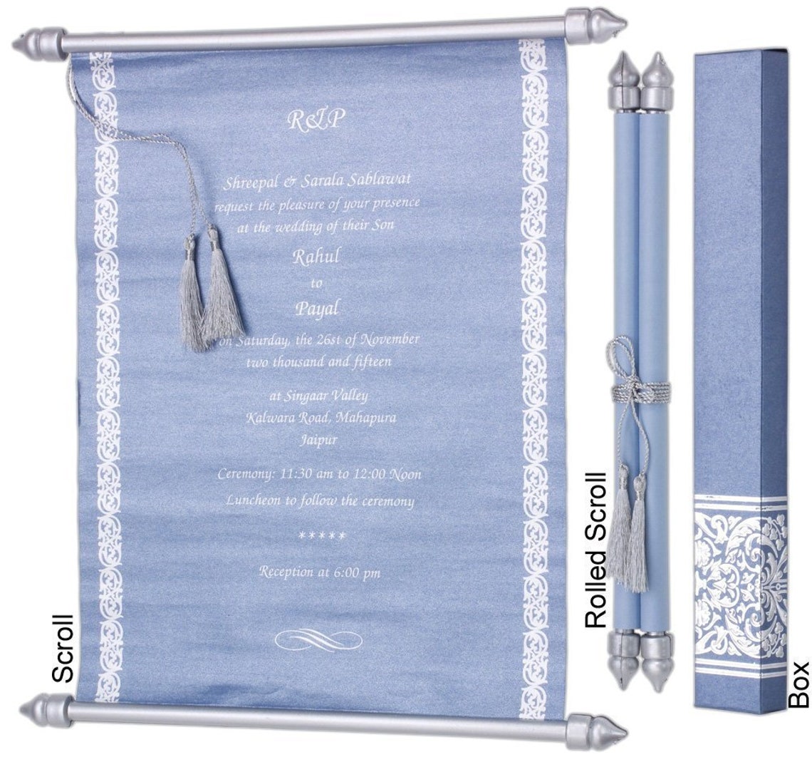 Scroll Wedding Invitationscroll Invitationengagement - Etsy
