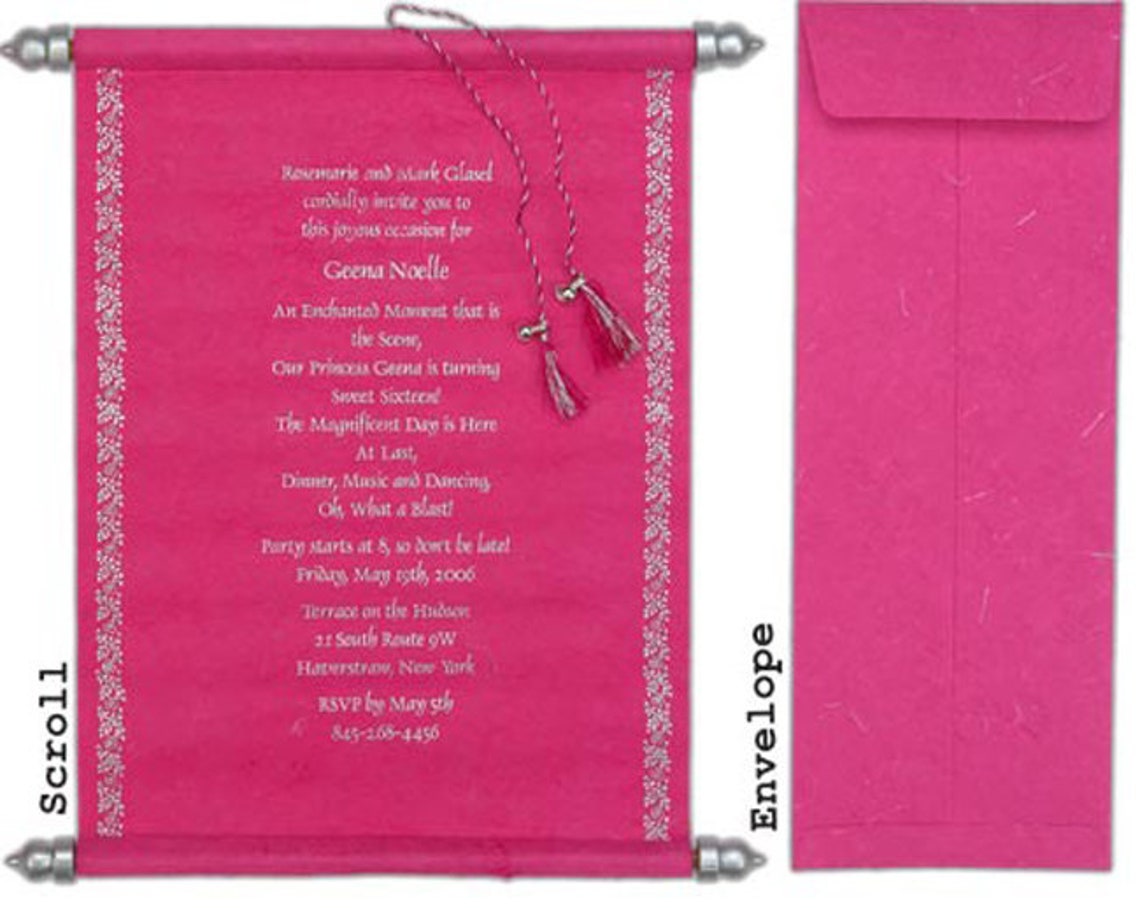 Scroll Wedding Invitationscroll Invitationengagement - Etsy