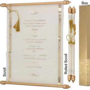 Scroll Invitation,scroll Card,wedding Anniversary Engagement Party ...