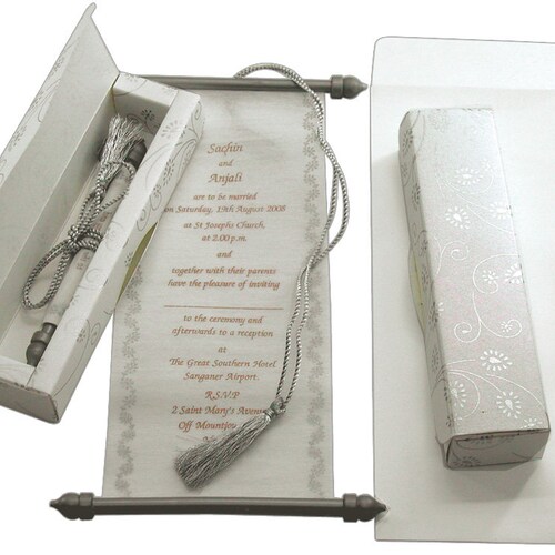 Scroll Cards Scroll Wedding Cards Scroll Wedding Invitations - Etsy