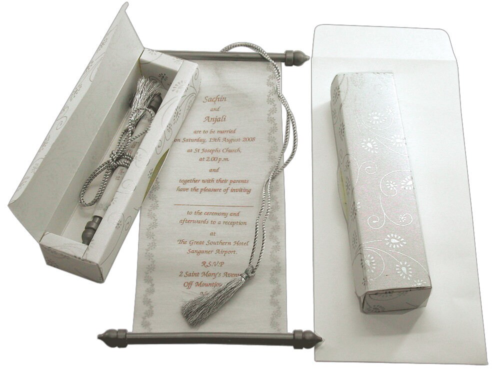 Scroll Cards Scroll Wedding Cards Scroll Wedding Invitations - Etsy