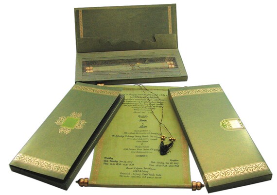 Scroll Invitations Card Wedding Party Invite Personalized | Etsy