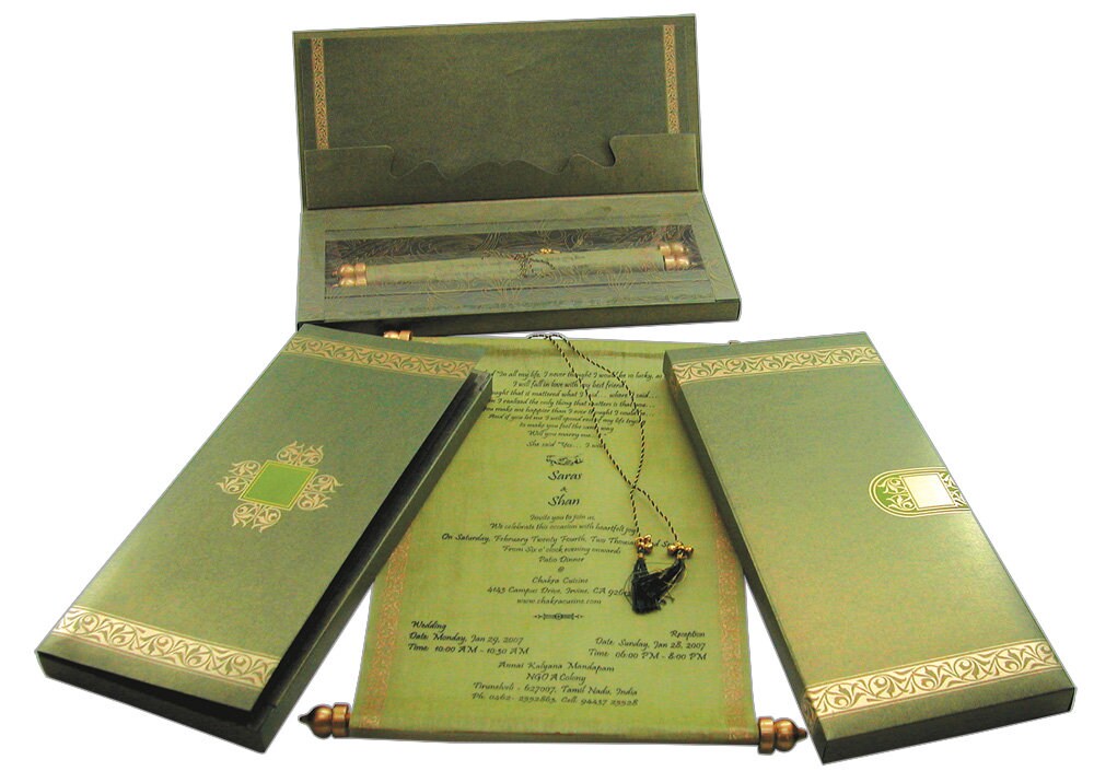 Scroll Invitations Card Wedding Party Invite Personalized - Etsy