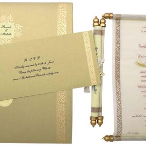 Wedding Invitation Card, Scroll Birthday Invitation Princess Sweet 16th ...