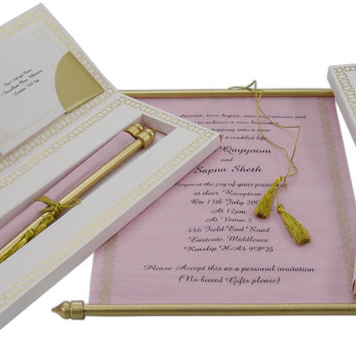 Scroll Wedding Invitation - Etsy