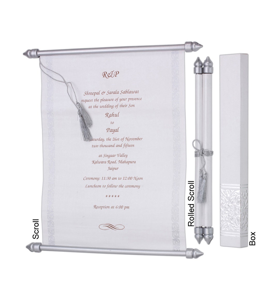 Scroll Wedding Invitation,scroll Invitation,engagement Invitations ...