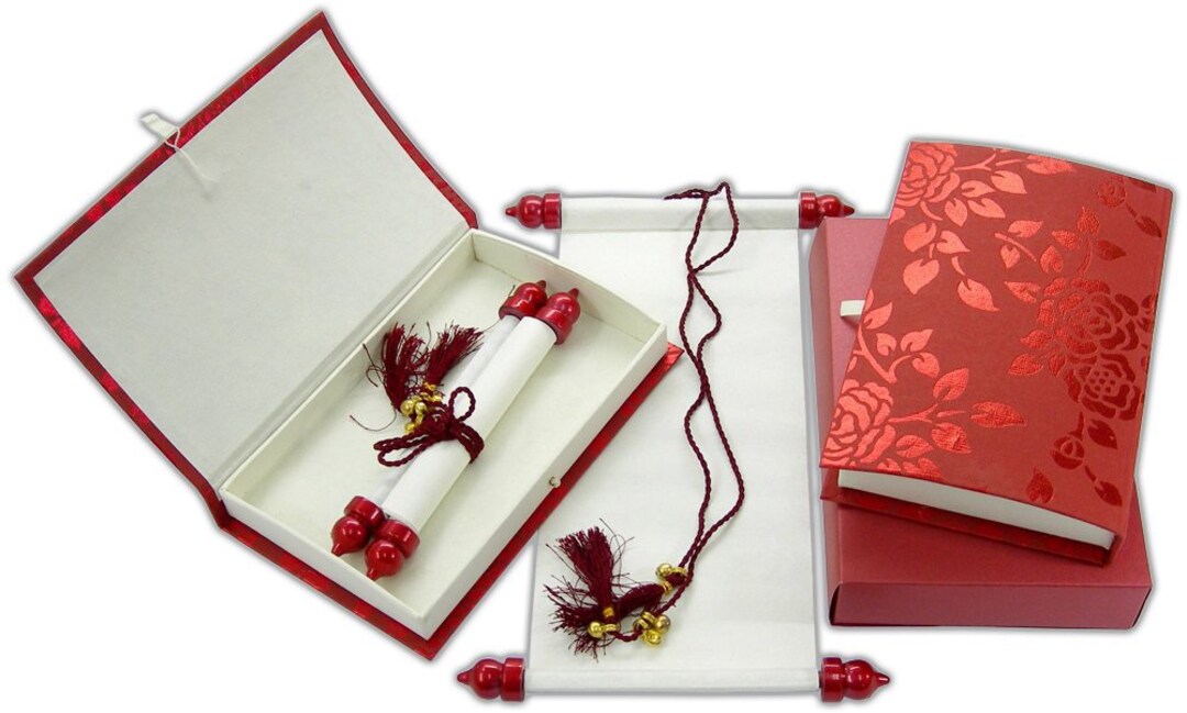 Wedding Scroll Invitations in Ultra Luxury Style Wedding Scrolls Cards ...