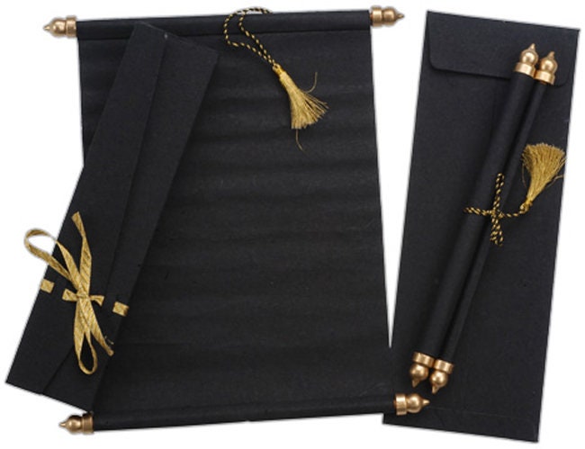 Scroll Card Wedding Bridal Shower Party Invitations Birthday - Etsy