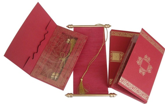 Scroll Card Wedding Engagement Party Invitationsbridal Shower - Etsy