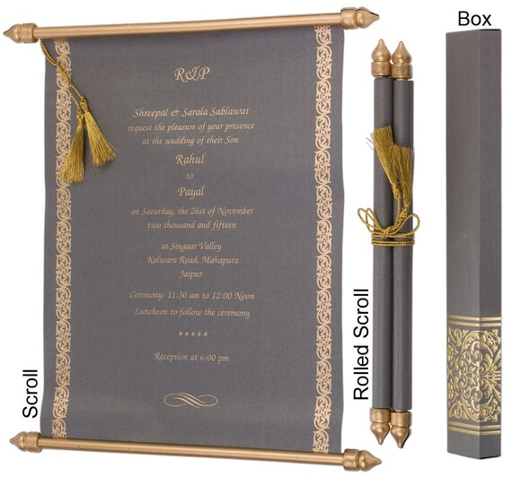 Scroll Invitation Wedding Party Invitation Birthday Sweet15 16 | Etsy