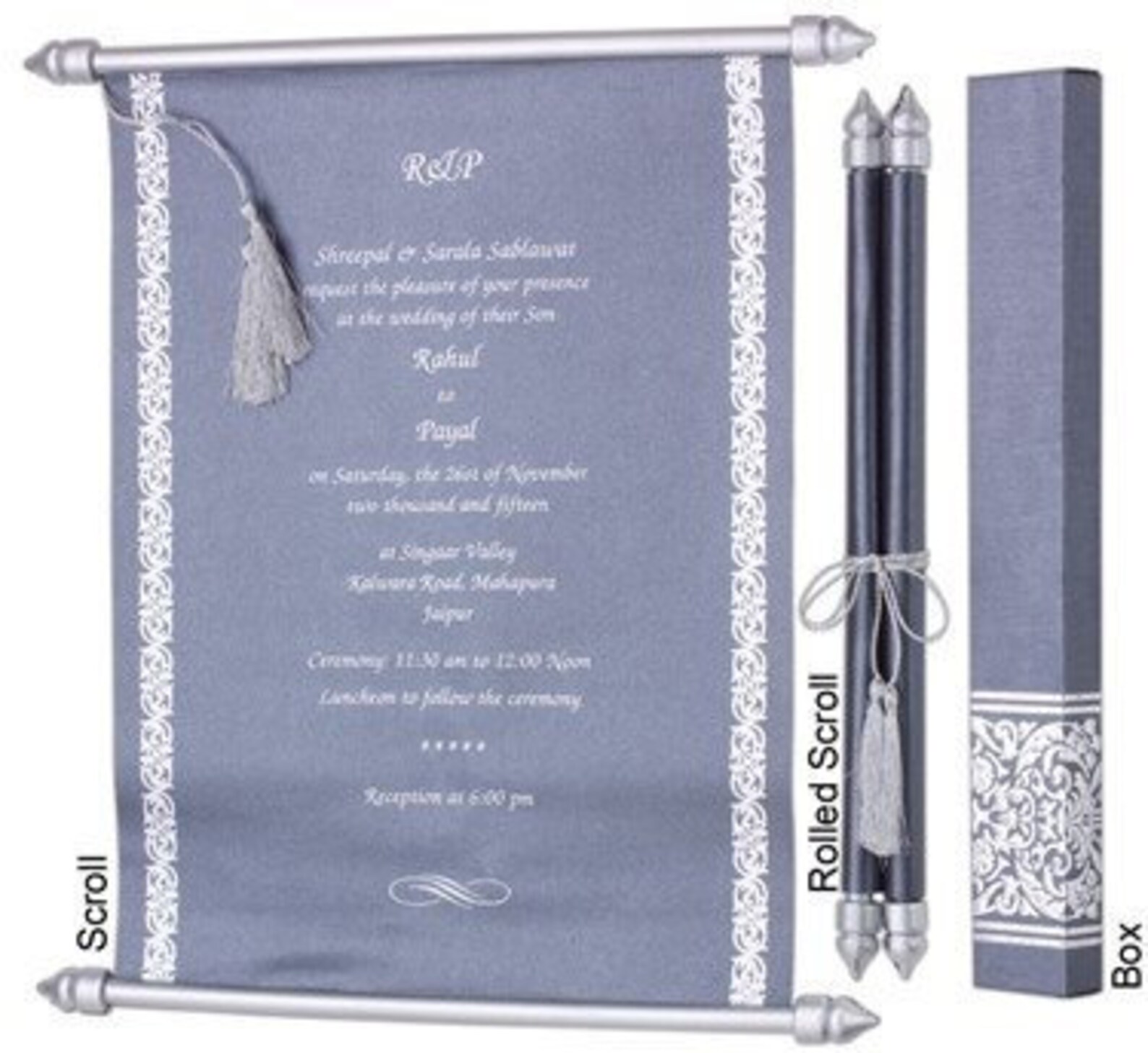 Scroll Wedding Invitationscroll Invitationengagement - Etsy