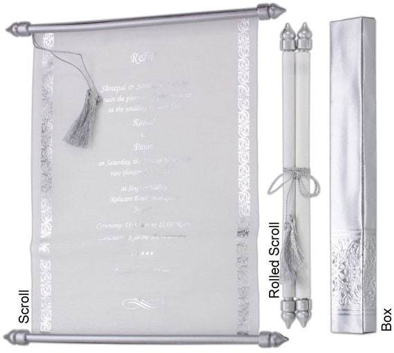 Scroll Shower Invitations