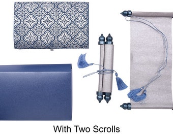 Wedding Mini Scroll Invitation Sample Kit Royal Theme, Scroll ...