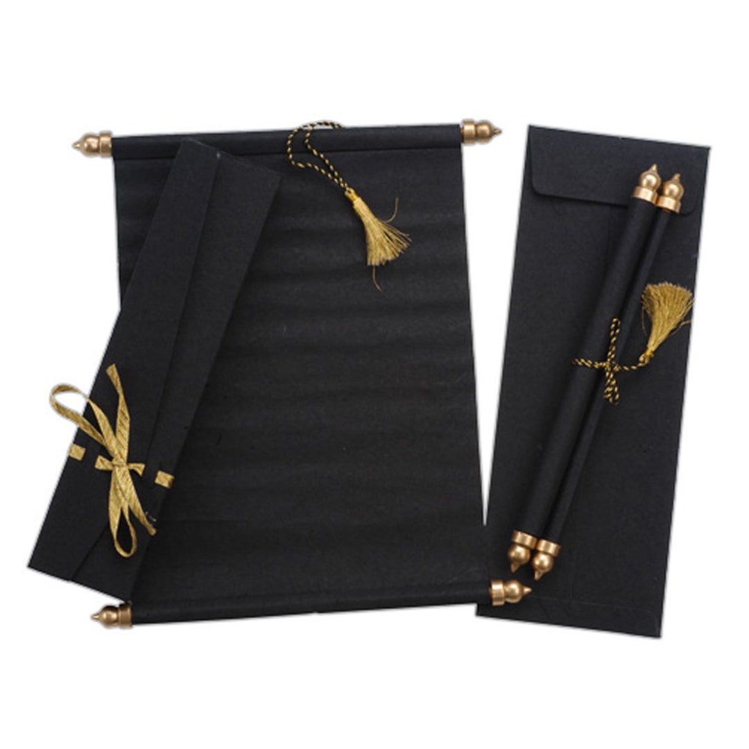 Scroll Card Wedding Bridal Shower Party Invitations, Birthday Baby ...