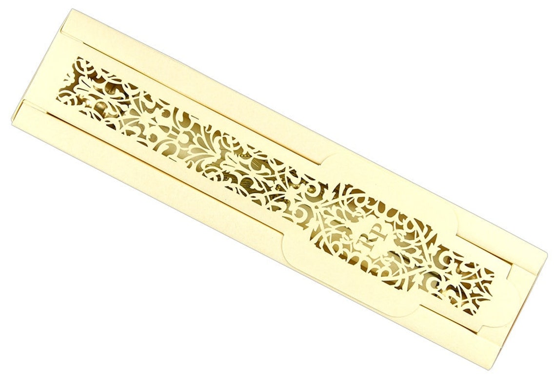 Unique Laser Cut Scroll Wedding Invitation | Etsy