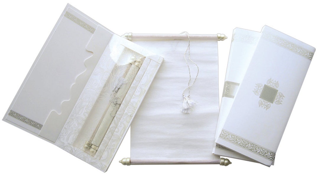 Scroll Wedding Scrolls Boxed Scrolls Birthday Party Menu Card Baby ...
