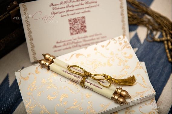 Scroll Wedding Invitationscroll Style Cardsengagement - Etsy