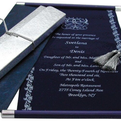 Wedding Mini Scroll Invitation Sample Kit Royal Theme - Etsy