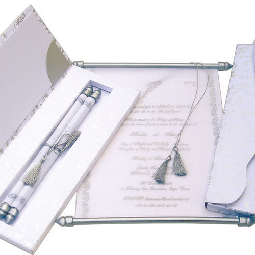 Scroll Invitation Wedding Invitations Personalised Evening Day - Etsy