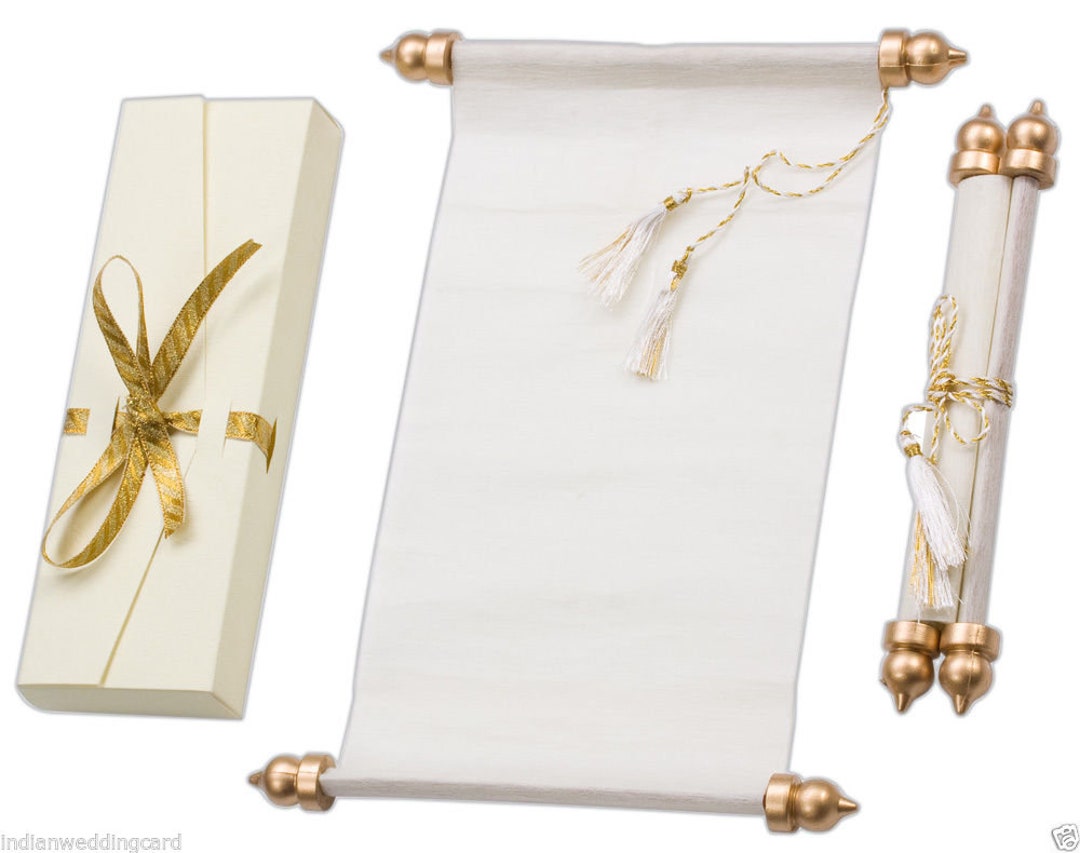 Scroll Wedding Invitation,scroll Card,anniversary Engagement Party ...