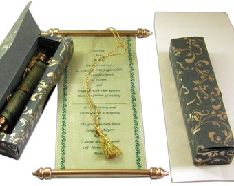 Scroll Invitation,wedding Anniversary, Engagement, Bridal Shower ...
