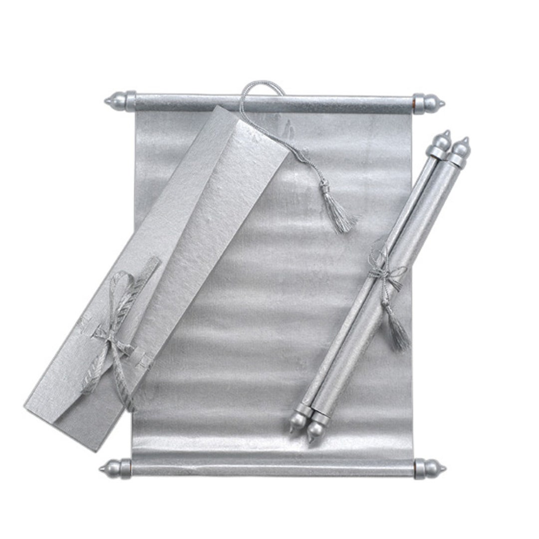 Scroll Wedding Invitation Wedding Anniversary Invitation Silver With ...