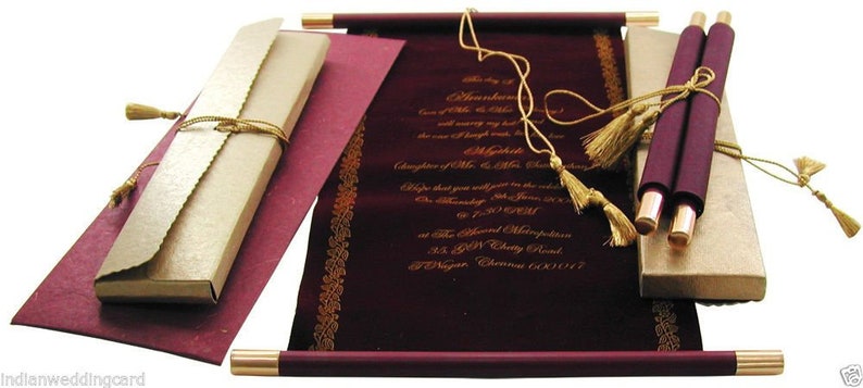 Invitation Scroll Cardengagement Party Invitationsbridal - Etsy