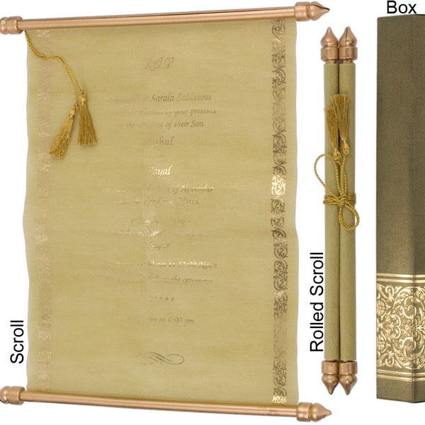 Scroll Invitations - Etsy
