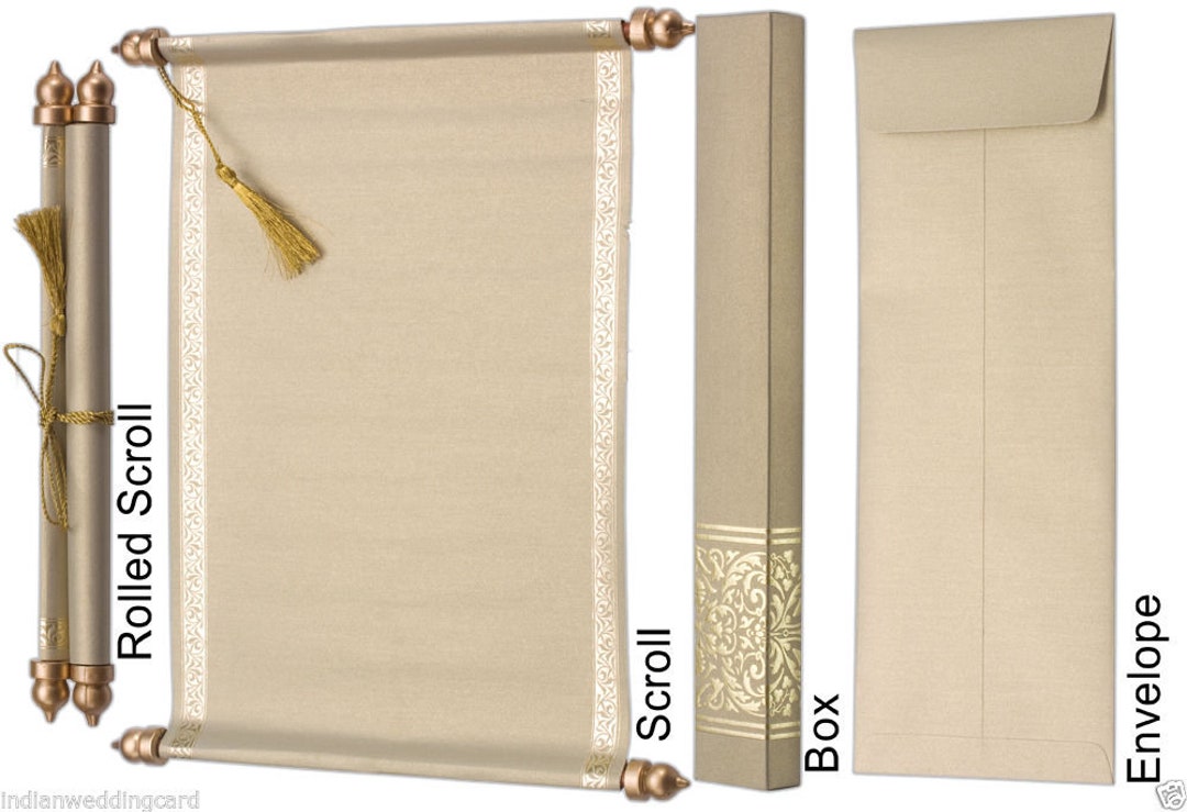 Scroll Invitation Birthday Wedding Handmade Royal Princess Invitation ...