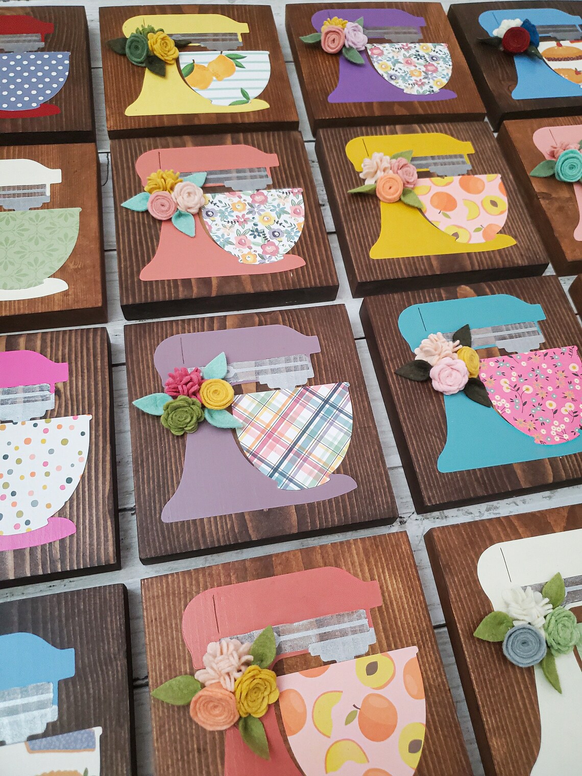 Polk-a-dot Bowl Stand up Mixer Sign Stand Mixer Tiered Tray - Etsy