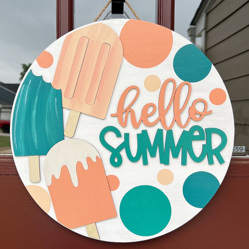 Hello Summer Door Hanger - Etsy