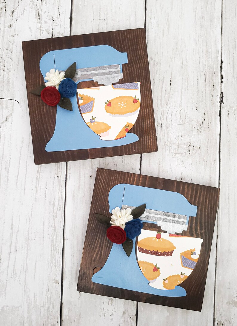 Pie Theme Stand up Mixer Sign Stand Mixer Tiered Tray - Etsy