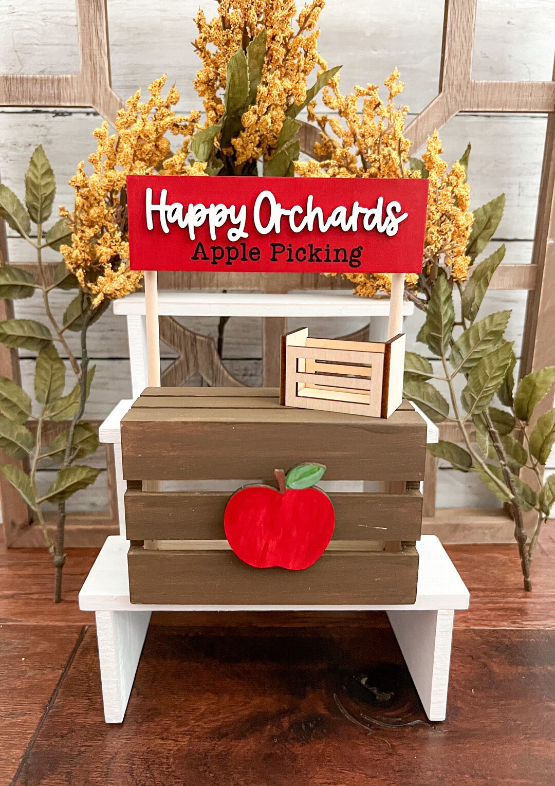 Happy Orchard Apple Picking Stand, Pick Your Own Apples Stand, Farm ...