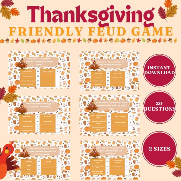 Thanksgiving Jeopardy - Etsy