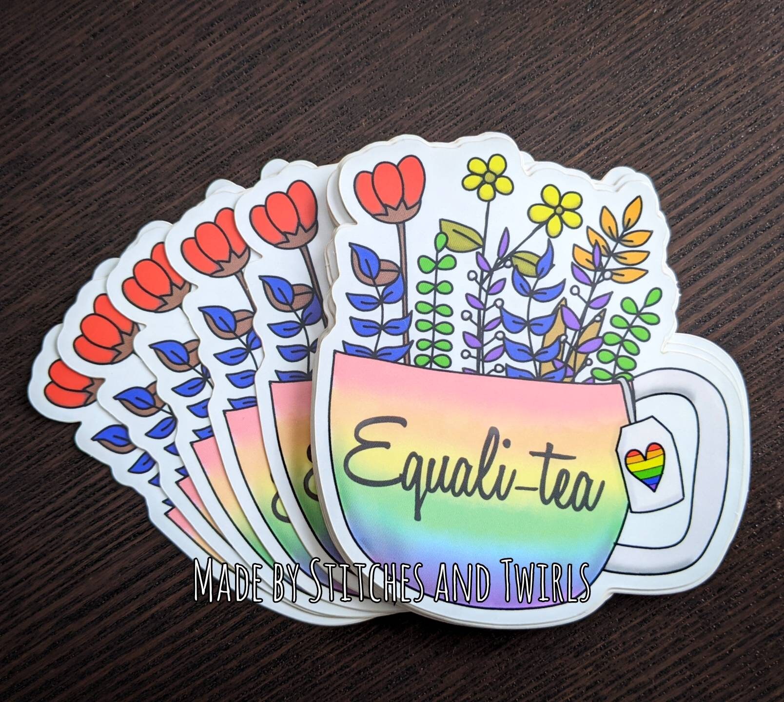 Cup of Equali-tea Die Cut Weatherproof Permanent Vinyl | Etsy