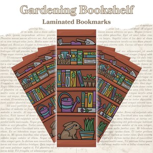 Garden Bookshelf - Literary Lovers Laminated Bookmark - Home and Garden ...