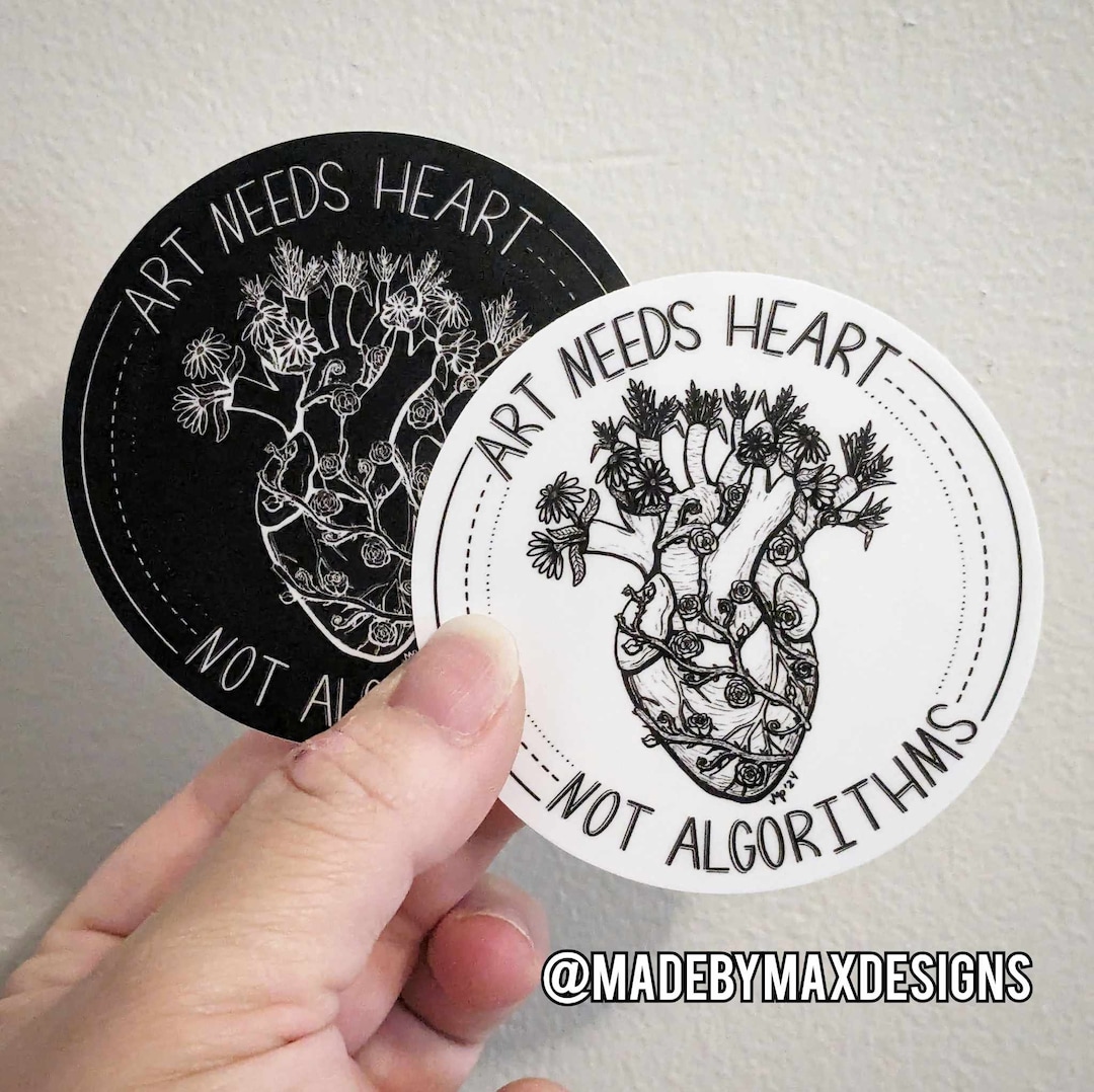 Art Needs Heart - Die Cut Weatherproof Permanent Vinyl Sticker ...