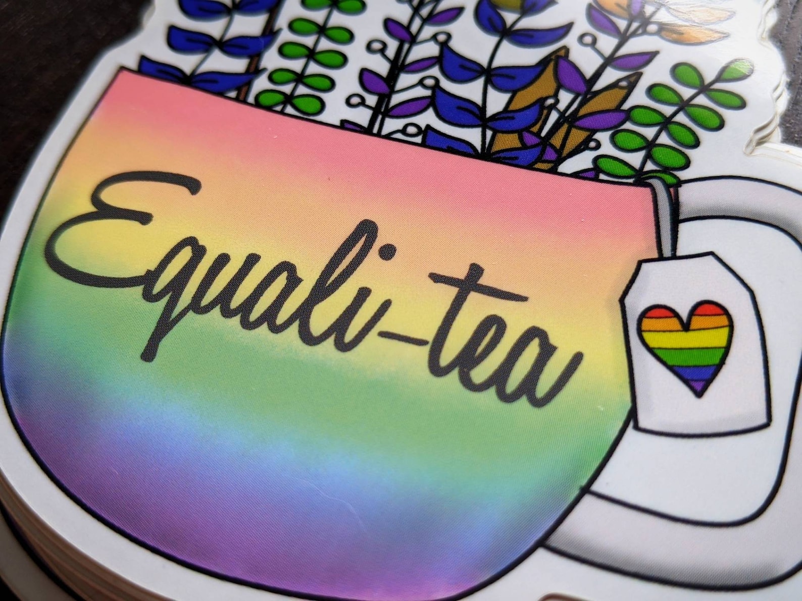 Cup of Equali-tea Die Cut Weatherproof Permanent Vinyl | Etsy