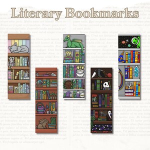 Garden Bookshelf - Literary Lovers Laminated Bookmark - Home and Garden ...