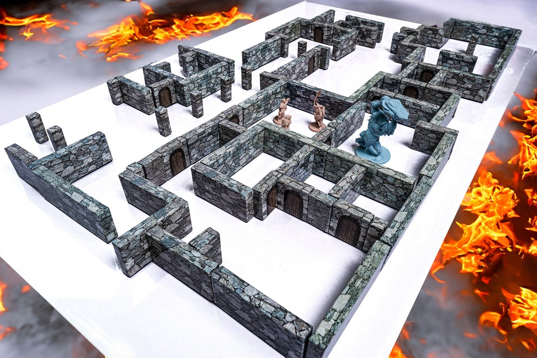 Stone Walls Modular Dungeon System for 28mm Miniatures in DND Role ...
