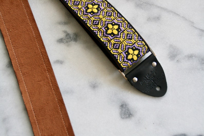 Vintage 60s Gold 'octa Star' Hippie Guitar Strap - Etsy