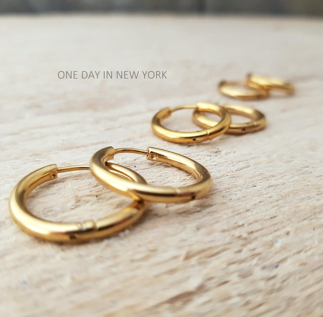Clicker Hoops in Gold or Silver: 8 Mm, 10 Mm, 12 Mm, 14 Mm, 16 Mm, 20 ...
