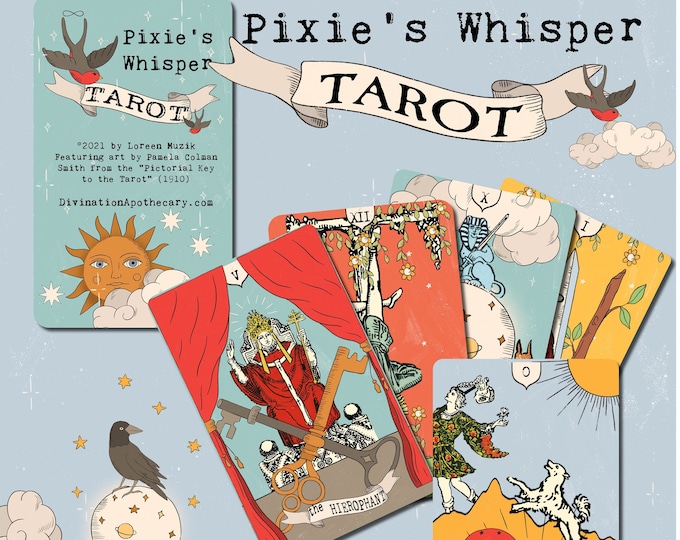 Pixie's Whisper Tarot Deck, Tarot Cards, Oracle Deck With Custom Tuck ...