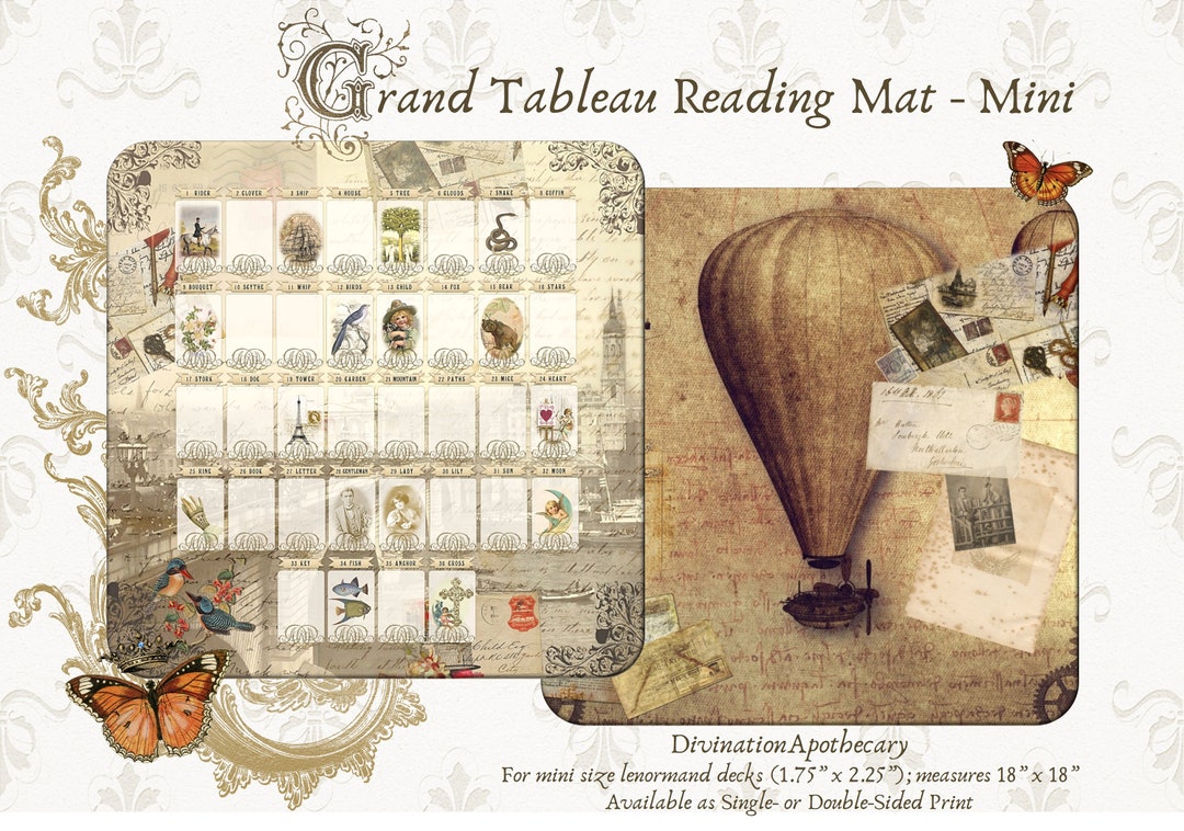 Grand Tableau Reading Mat, Tarot Mat, Oracle Cloth, Alter Cloth, 18" X ...