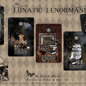 Lunatic Lenormand Deluxe Kit, Includes, Mini Size Lenormand Deck, Grand ...