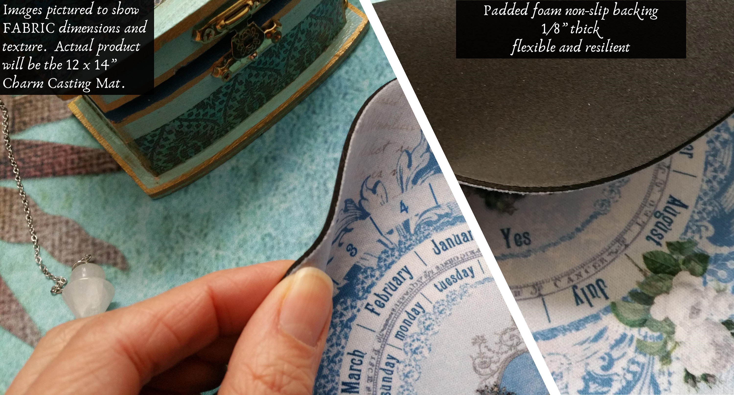 Charm Casting Mat, Dice Casting Mat, Divination Mat With Vintage Look ...