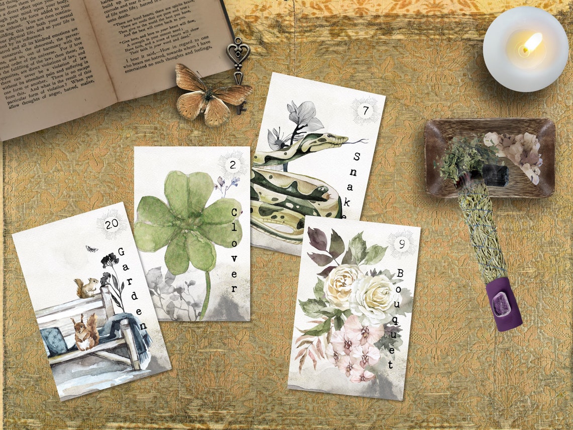 Simply Lenormand Printable Cards, Instant Download, Digital Deck, PDF ...